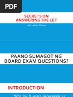 LET Answer Sheet V1.0 | PDF | Test (Assessment) | Computing