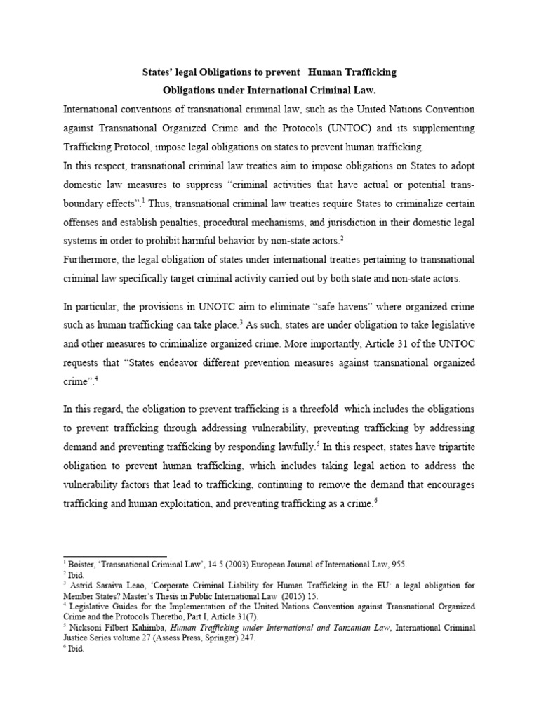States Obligation On H Trafficking Pdf Human Trafficking Crimes 0573
