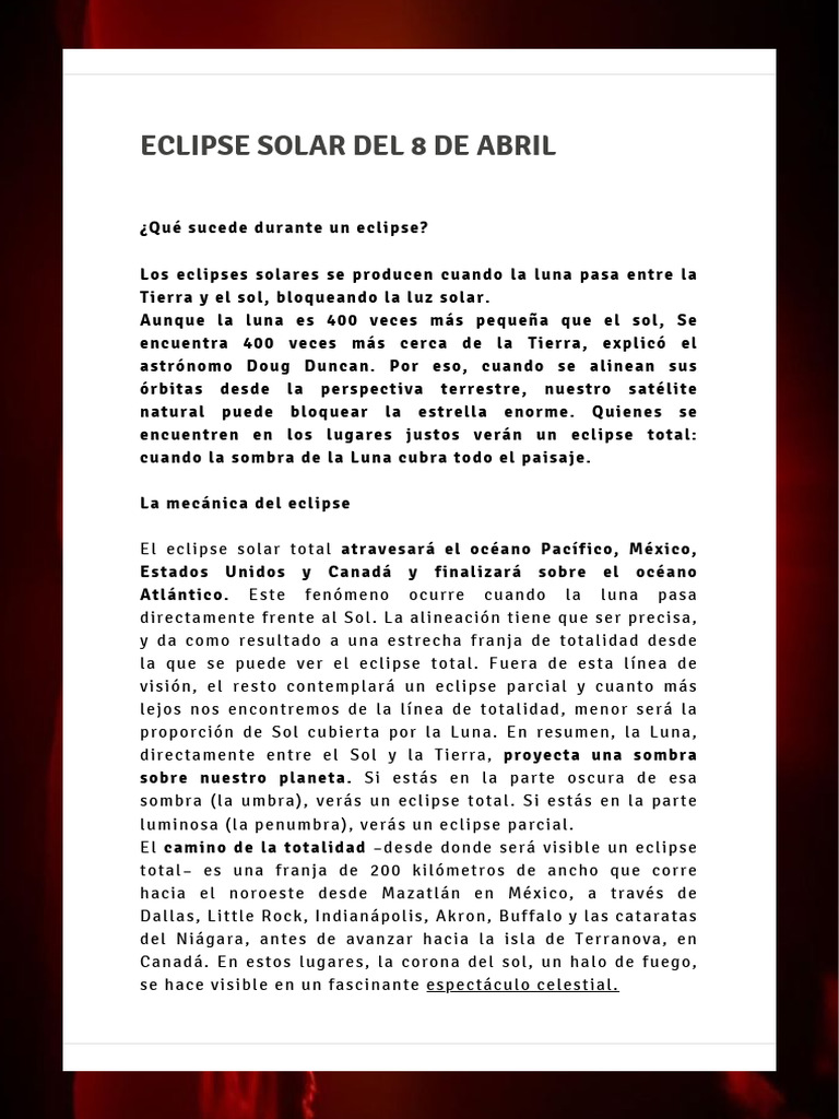 Actividades de Eclipse Solar para Niños | PDF | Eclipse | Eclipse solar
