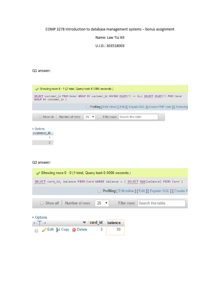 COMP 3278 Bonus Assignment | PDF