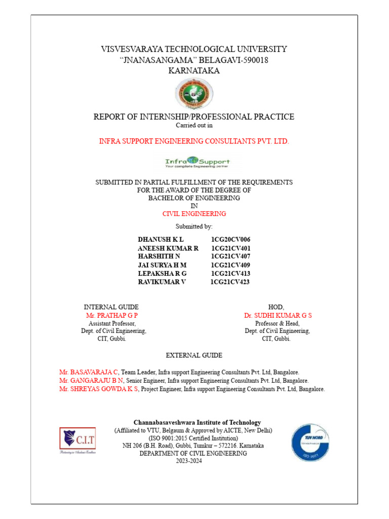 INTERNSHIP REPORT | PDF | Foundation (Engineering) | Deep Foundation