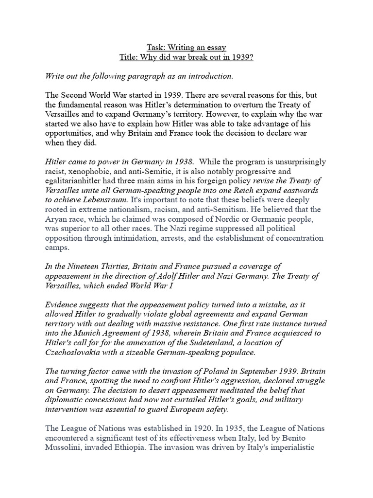 Causes of WWII: Hitler & Appeasement | PDF | Adolf Hitler | Nazi Germany