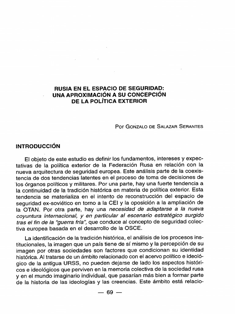 Rusia en El Escenario de Seguridad | PDF | Unión Soviética | Política ...