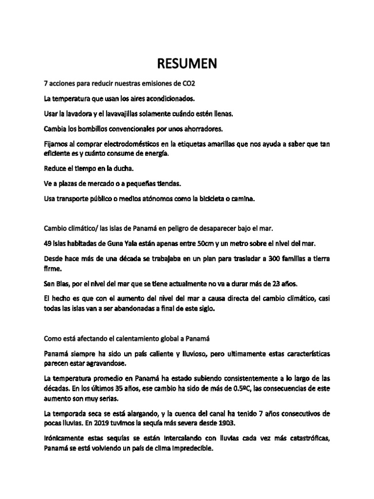 RESUMEN Videos Calentamiento Global | PDF | Cambio climático | Clima
