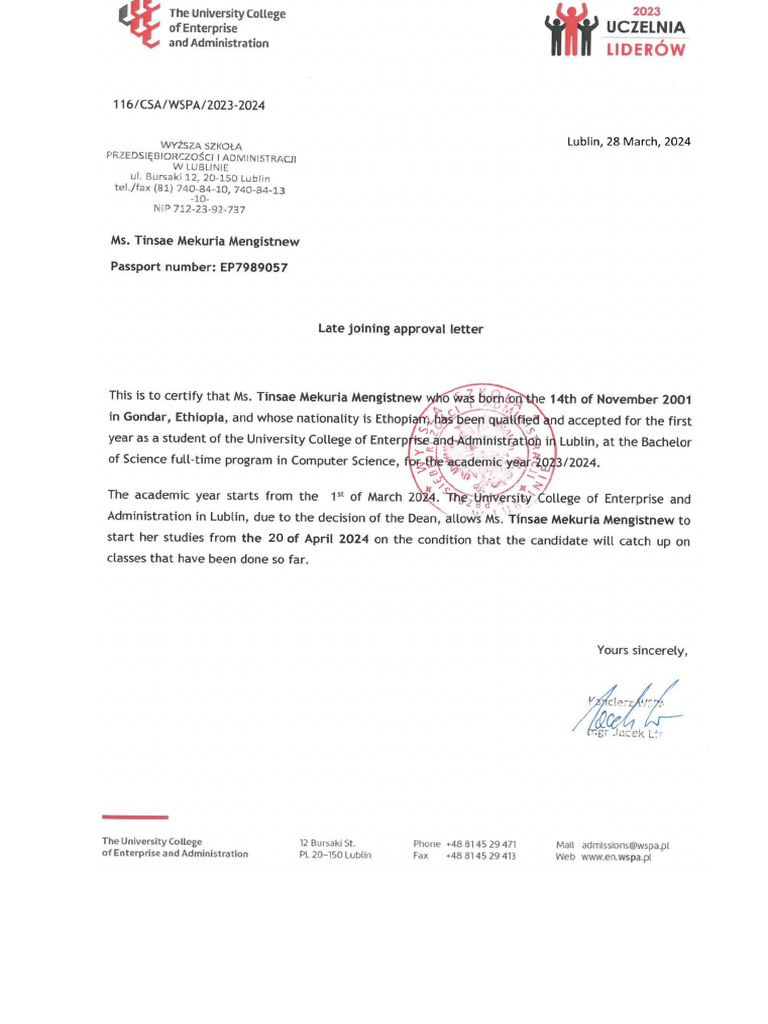 Late Joning Approval | PDF