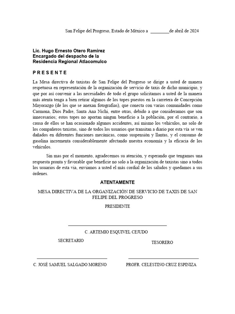 solicitud retiro de topes | PDF