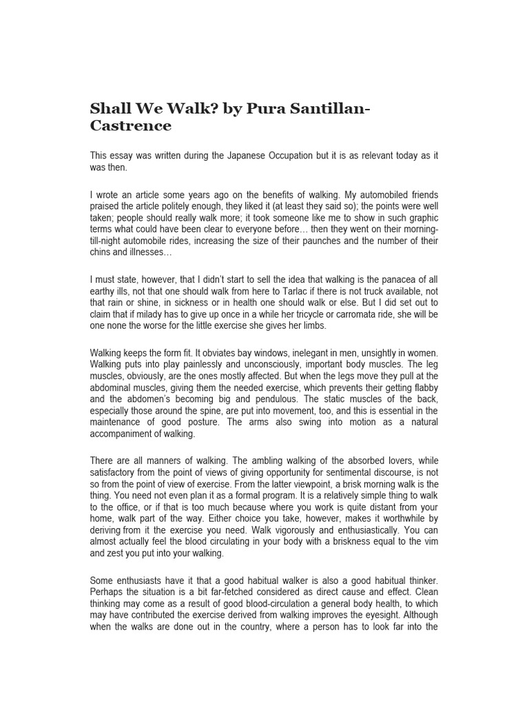 Shall We Walk | PDF