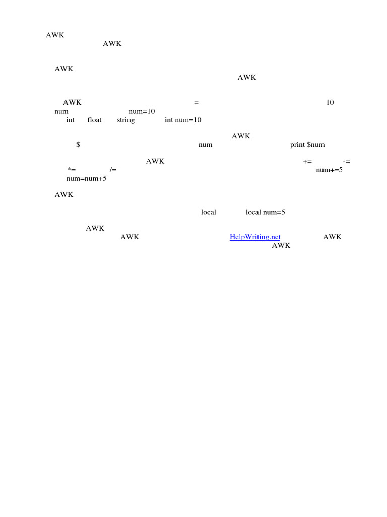 Awk变量分配 Download Free Pdf Variable Computer Science Scripting Language 4000