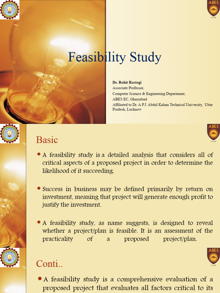 Comprehensive Feasibility Study Guide | PDF | Feasibility Study ...