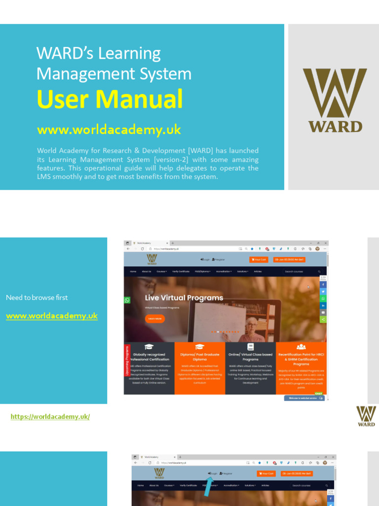 WARD's Learning Management System | PDF