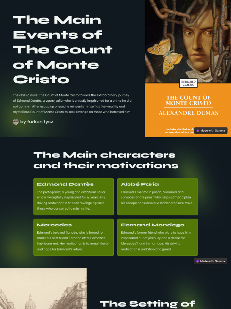 The Main Events of The Count of Monte Cristo | PDF | Edmond Dantès ...