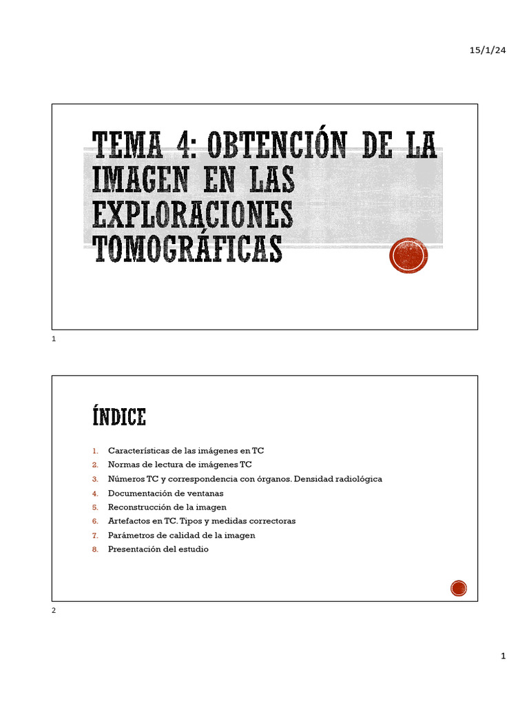 TEMA 4 Diapos 2 | PDF | Ct Scan