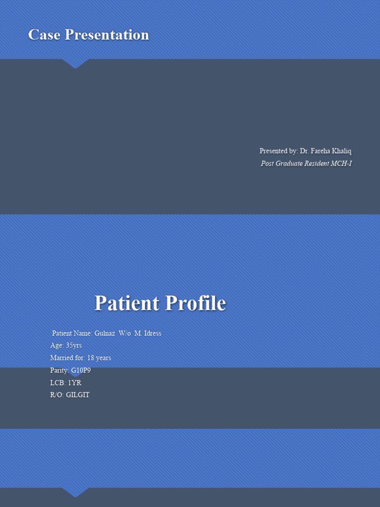 Case Presentation MCH1 | PDF | Ovarian Cancer | Neoplasms