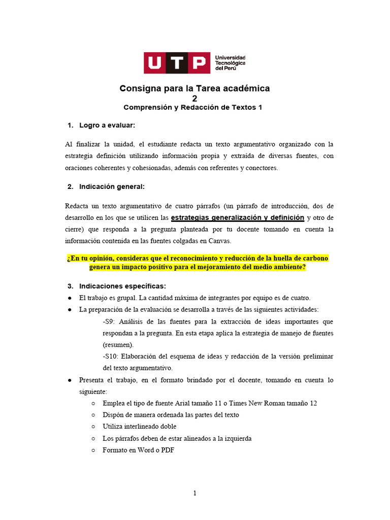 GC N01I TA2Consigna 22C2A | PDF | Huella de carbono | Gases de efecto invernadero