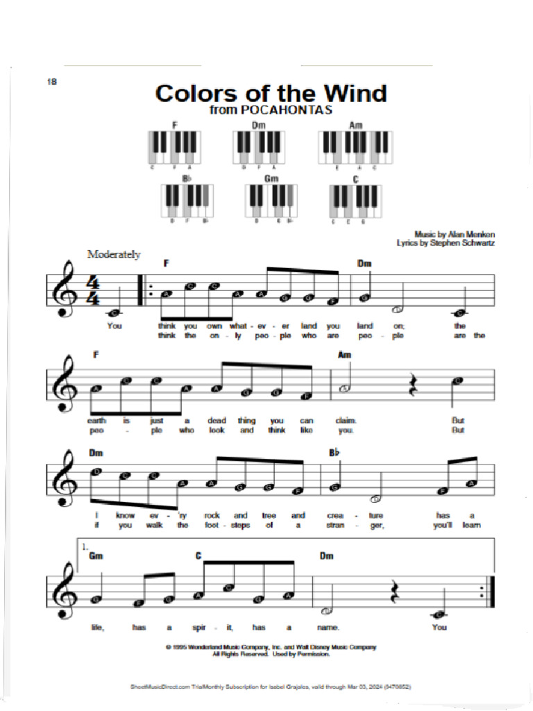 Colors of The Wind | PDF