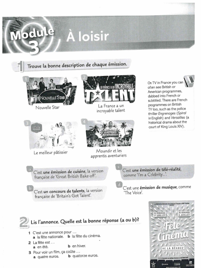 Dynamo 2 Module 3 A Loisir Y9 | PDF