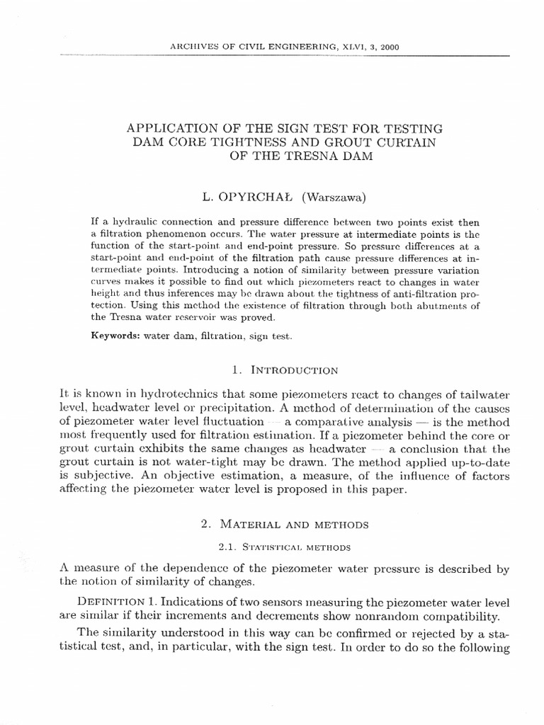 Opyrchal - Sign Test | PDF