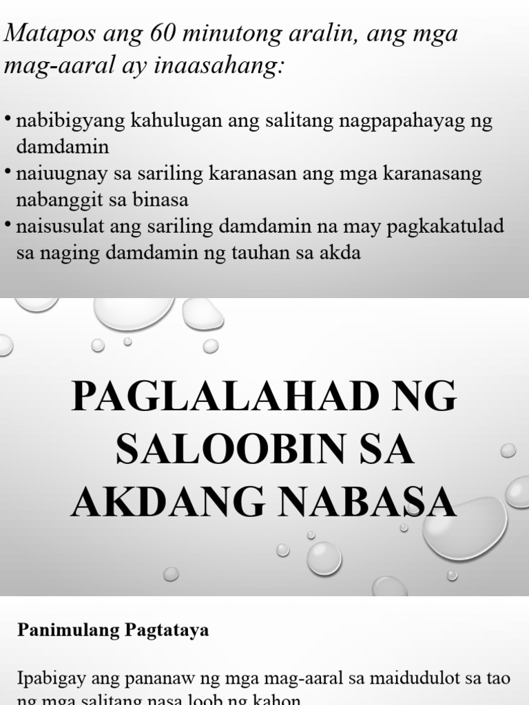 Paglalahad NG Saloobin G7 | PDF