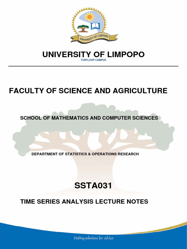 Time Series Analysis Lecture Notes 2023 | PDF | Autoregressive ...