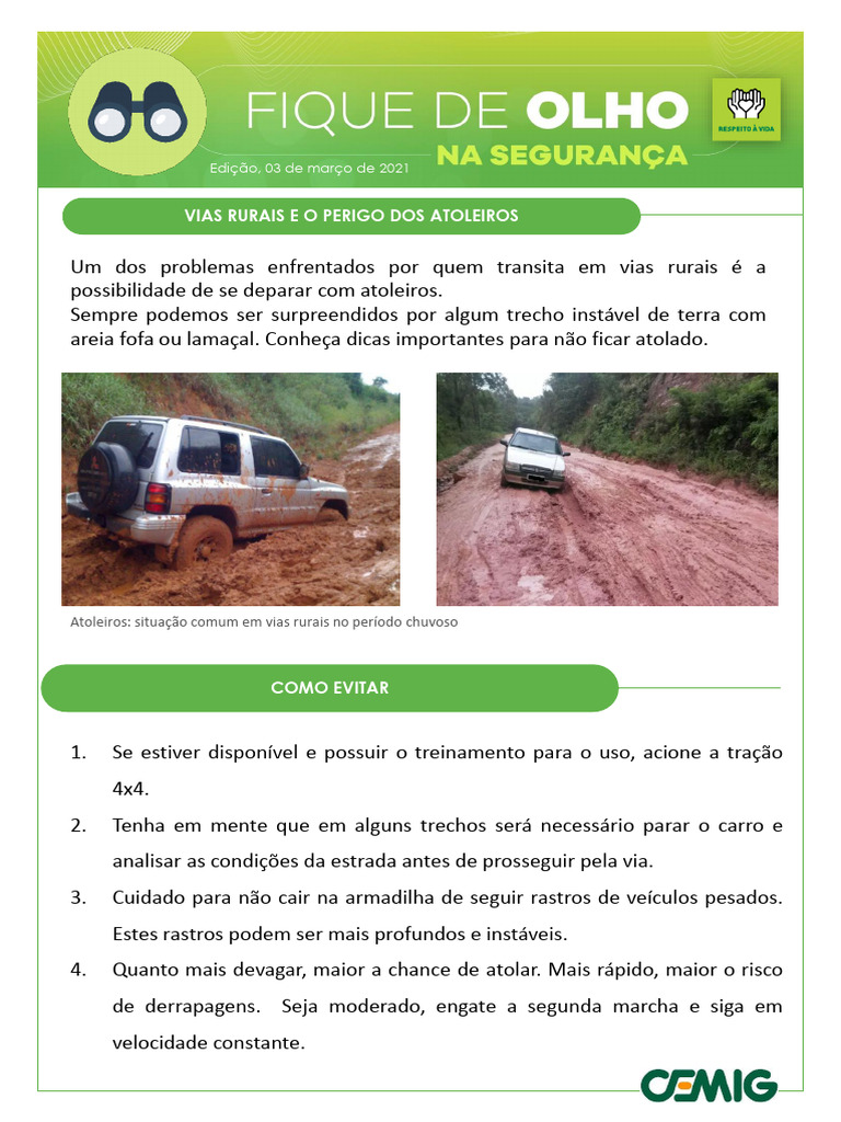 Como Evitar Atoleiros em Vias Rurais | PDF | Pneu | Atrito