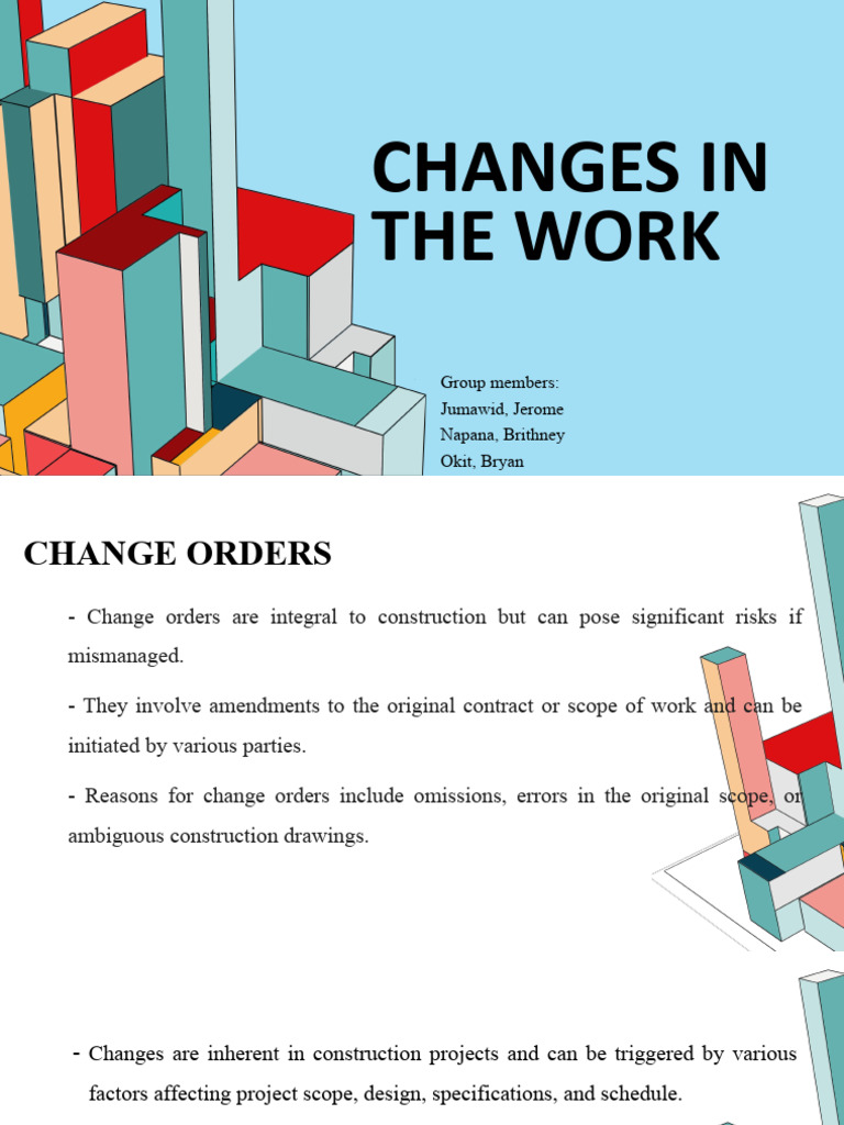 CHANGES IN THE WORK Report | PDF | Expense | Risk