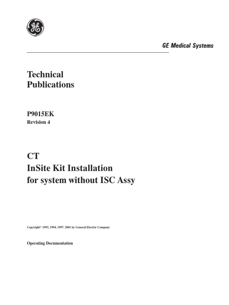 Technical Publications: Insite Kit Installation For System Without Isc ...