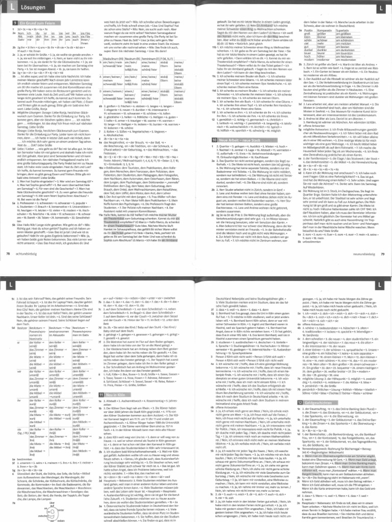 Intensivtrainer DaF Kompakt A2 Neu - Lösungen | PDF