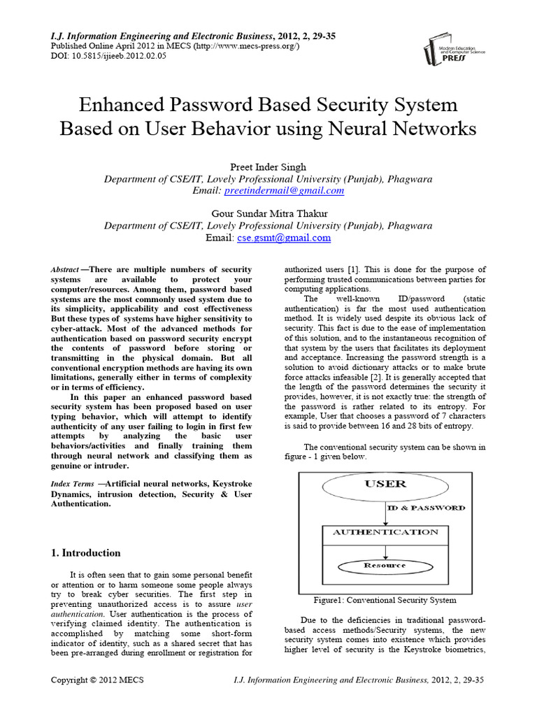 Ijieeb V4 N2 5 | Download Free PDF | Authentication | Password