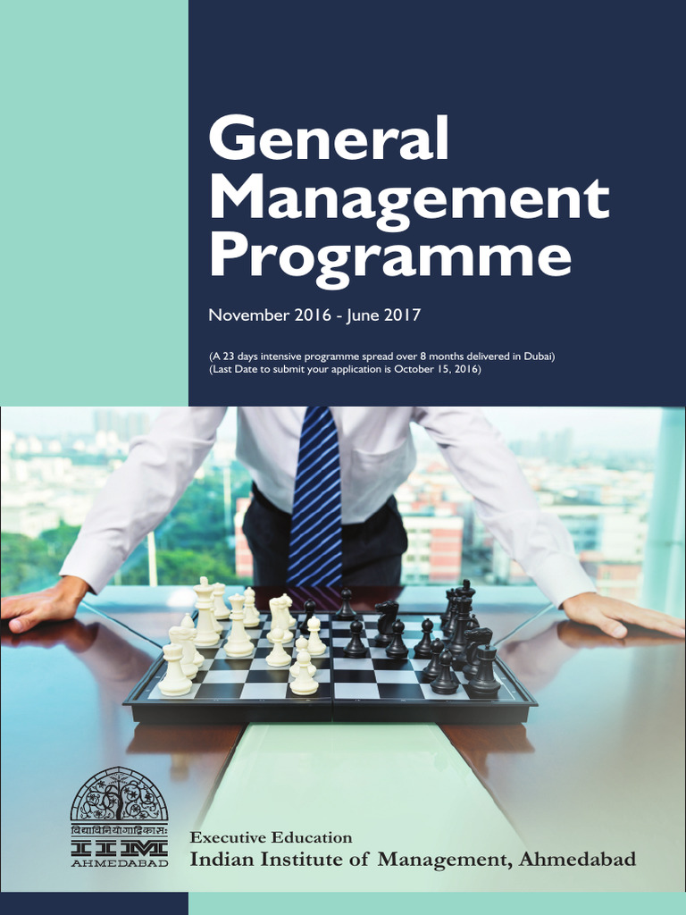 General Management Programme: Indian Institute of Management, Ahmedabad ...