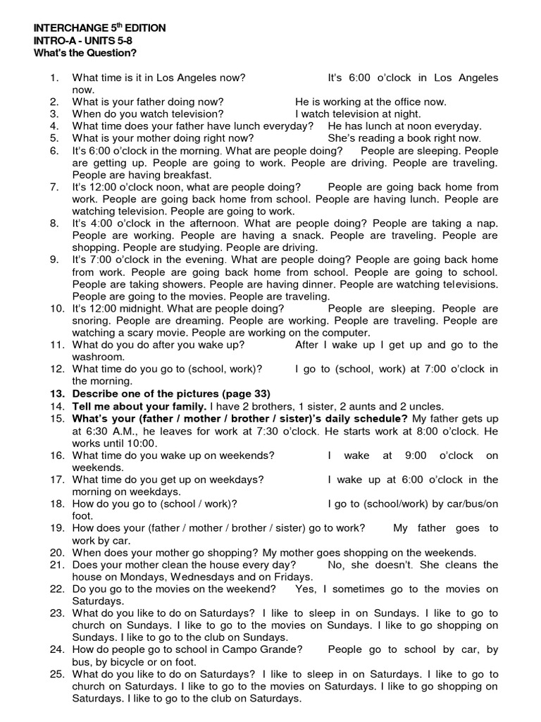 5 8 Oralquest Complete | PDF | Workweek And Weekend