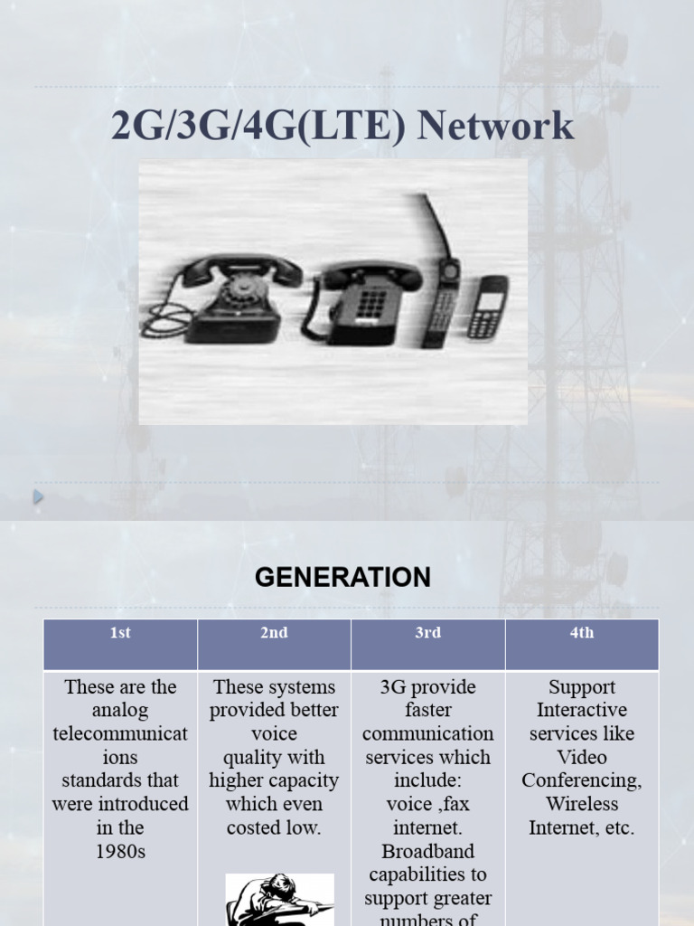 3G-4G Overview_Training for StarLink | PDF | 4 G | Lte (Telecommunication)