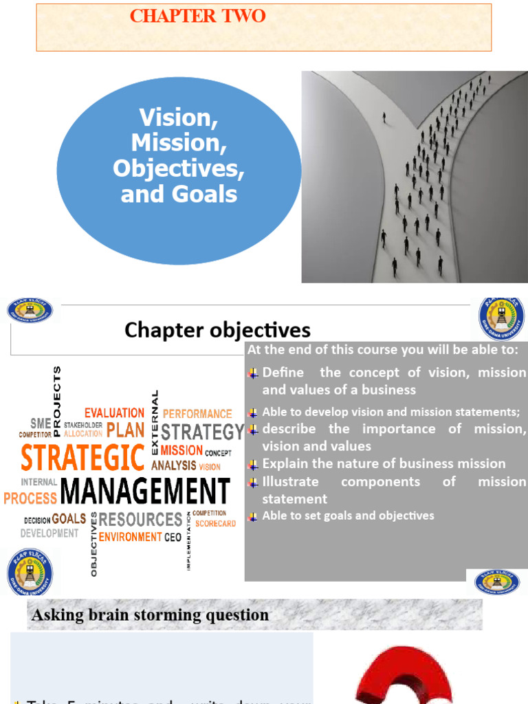 SM CHAPTER TWO New 2016 | PDF | Goal | Strategic Planning