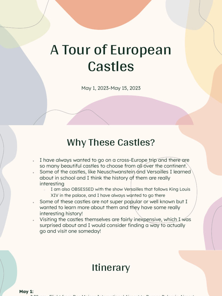 European Castle Tour | PDF | Berlin | Palace Of Versailles