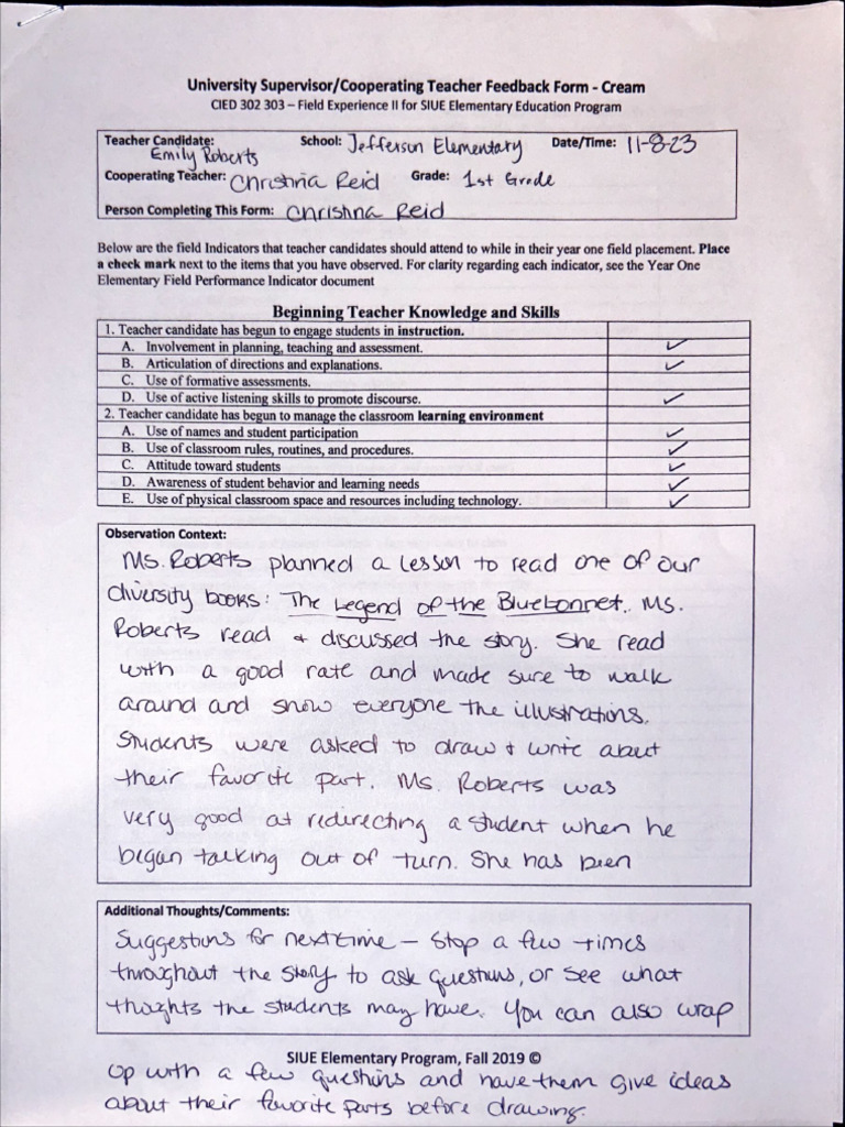 ct feedback form 2 | PDF