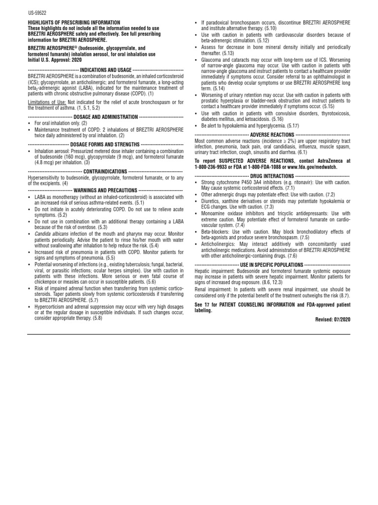BREZTRI PRESCRIBING INFORMATION - Revised 7.2020 | PDF | Chronic ...