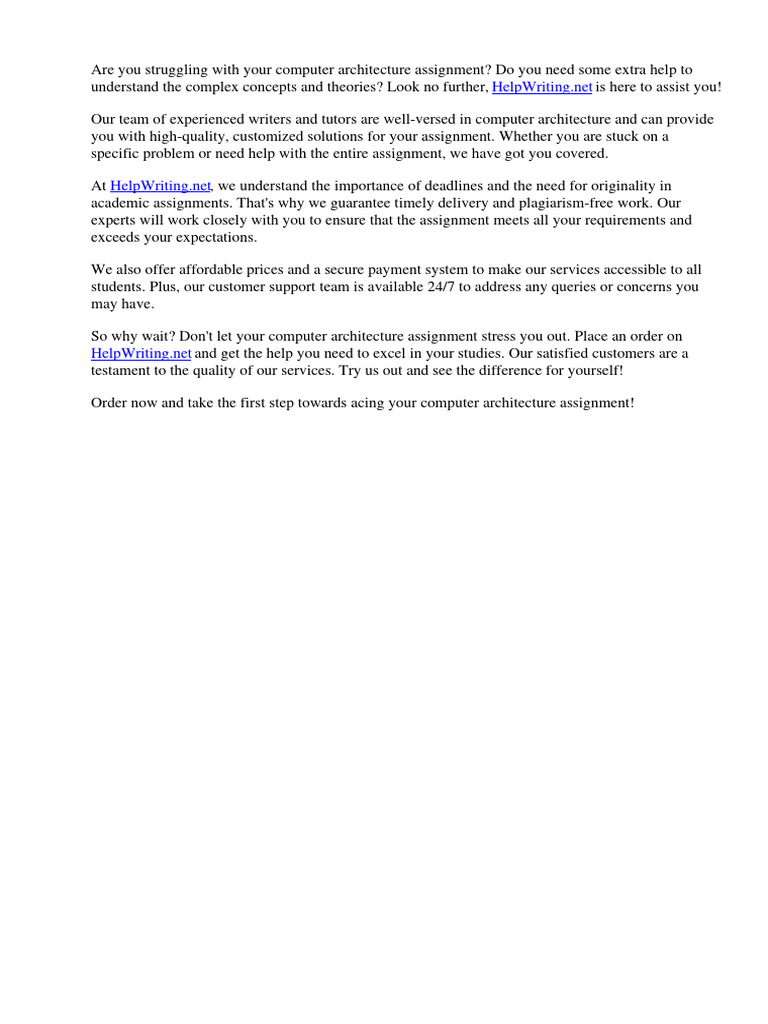 Computer Architecture Assignment Help | PDF | Central Processing Unit ... Computer Architecture Assignment Help | PDF | Central Processing Unit ...