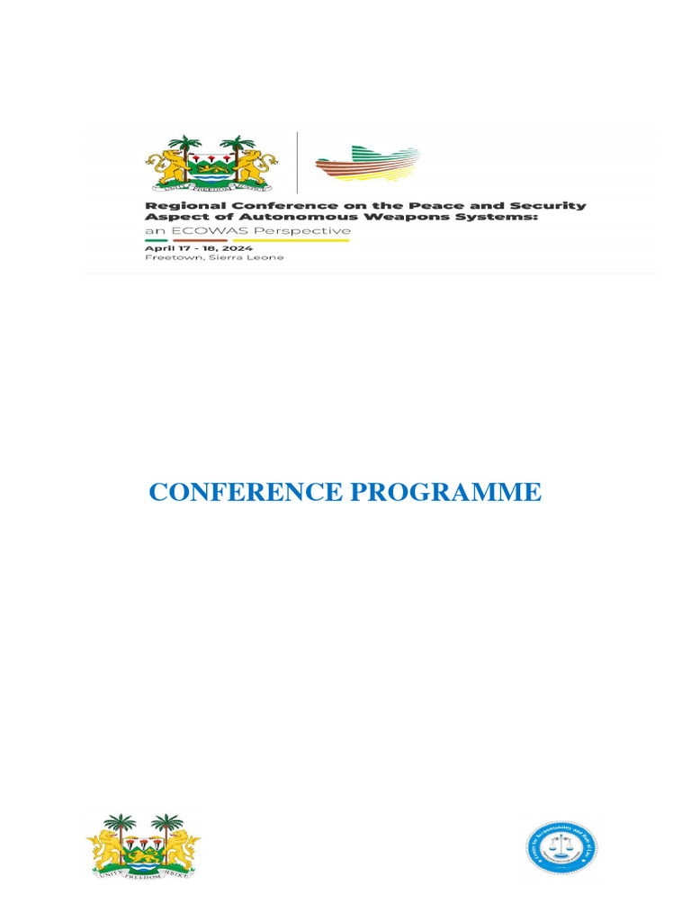 Conference Programme | PDF | United Nations | International Relations