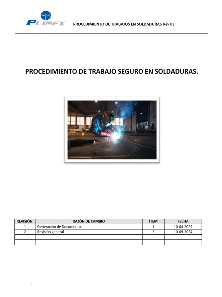 PTS en Soldaduras | PDF | Soldadura | Construcción