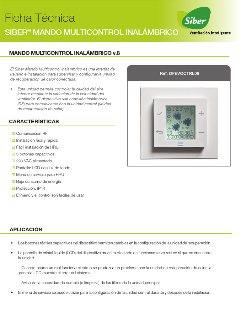 FT Siber Mando Multicontrol DF Evo - v.8 | PDF | Pantalla de cristal líquido