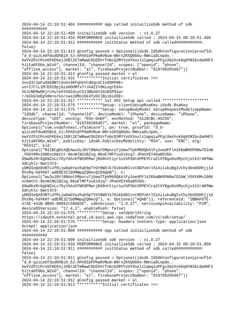 Id SDK Logs | PDF | Cyberwarfare | Security