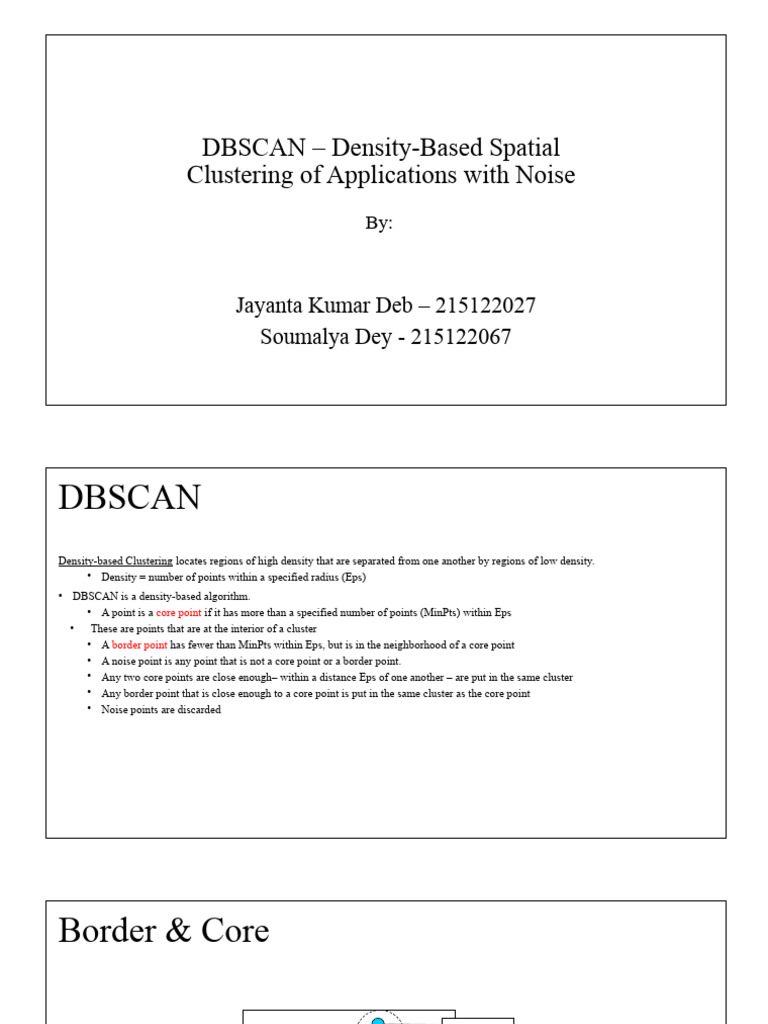 DBSCAN - Density-Based - Spatial - Clustering - of - Applications - With (1) (Autosaved) | PDF ...