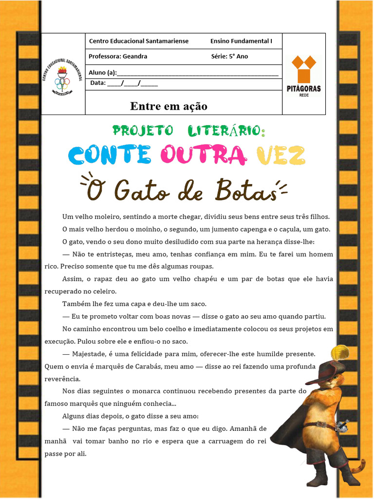 História (Texto) | PDF | Gatos | Animais e seres humanos