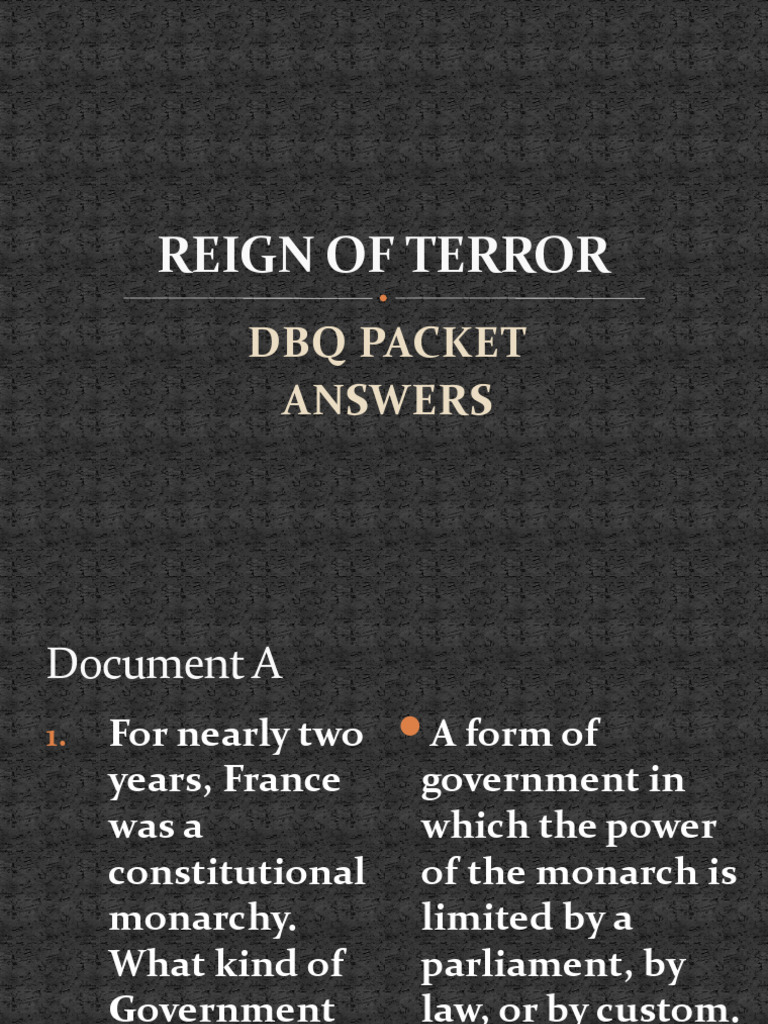 Reign of Terror DBQ Packet Answers 2 | PDF | Reign Of Terror ...