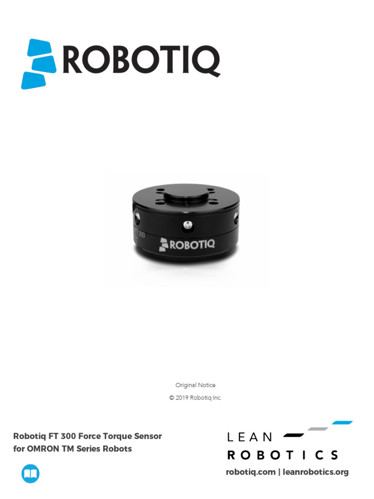 Robotiq FT 300 Force Torque Sensor For Omron TM Series Robots Instruction Manual en | PDF ...