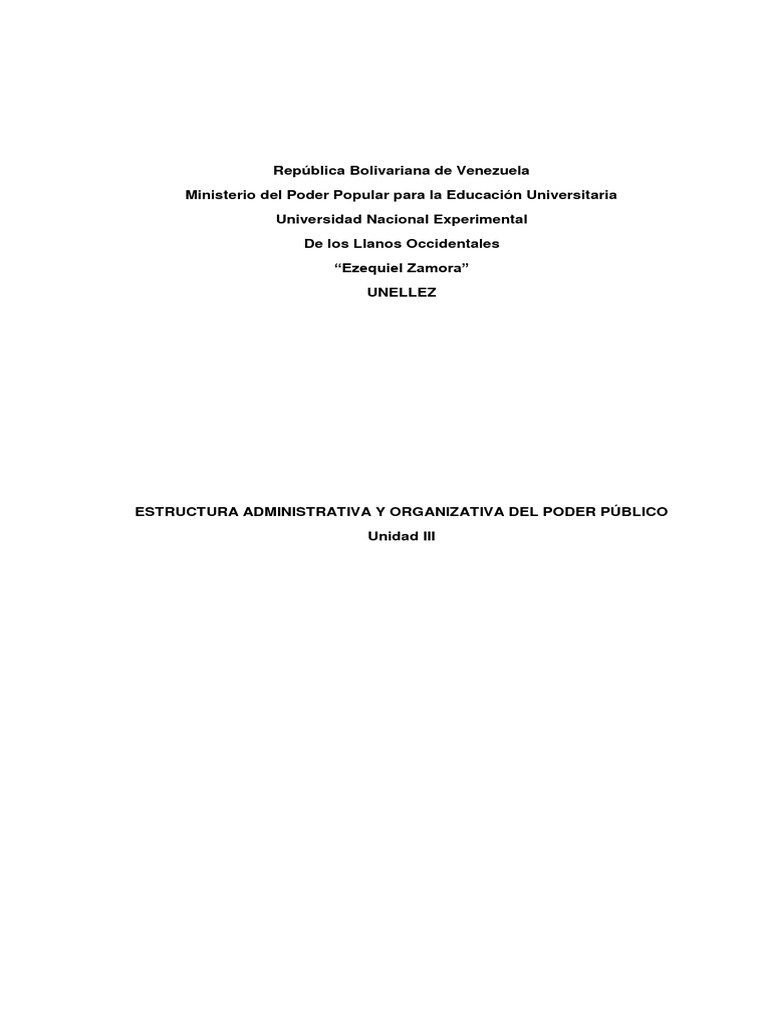 Estructura del Poder Público Venezolano | PDF | Judicaturas | Estado ...