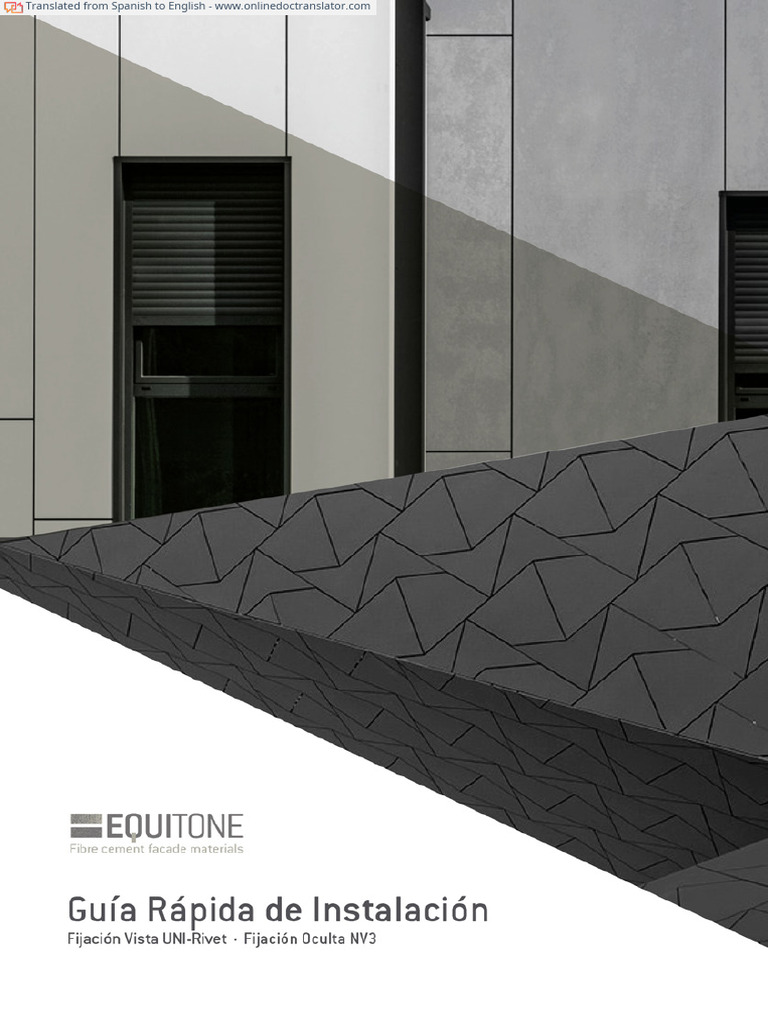 Guia Rapida Instalacion Equitone - Es.en | Download Free PDF | Rivet | Pallet