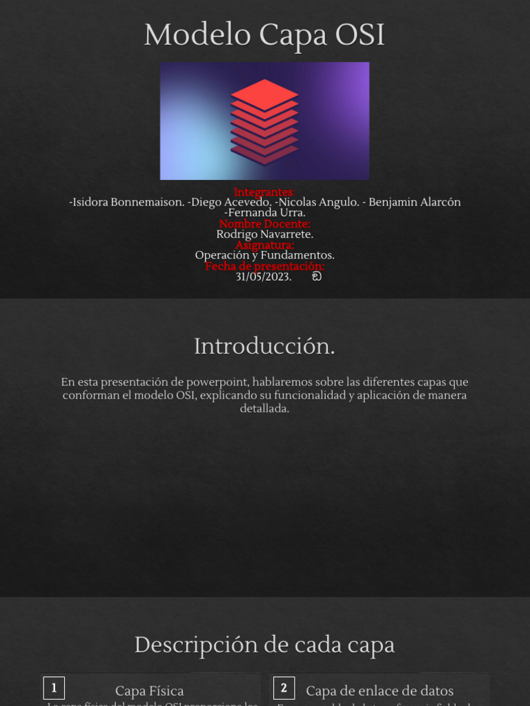 Modelo Capa OSI | PDF | Modelo osi | Red de computadoras