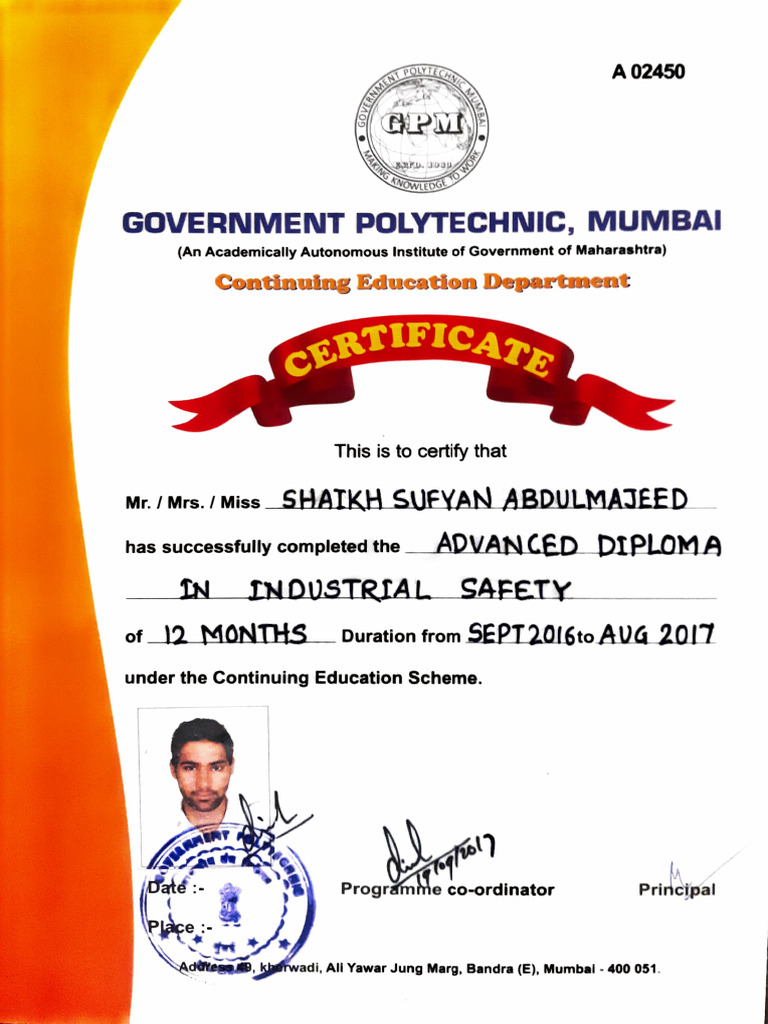 ADIS Certificate | PDF