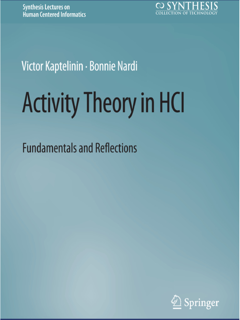Activity Theory in Human Computer Interaction | PDF | Human–Computer Interaction | Theory
