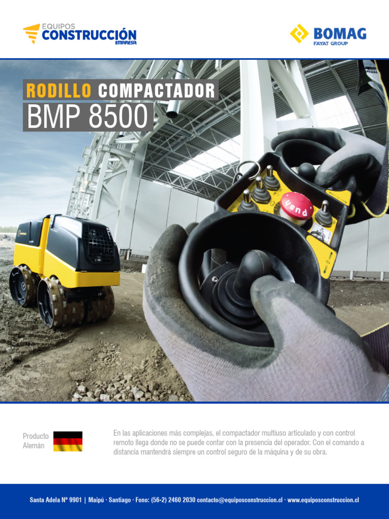 Ficha - Tecnica Rodillo Bomag-Bmp-8500 | PDF